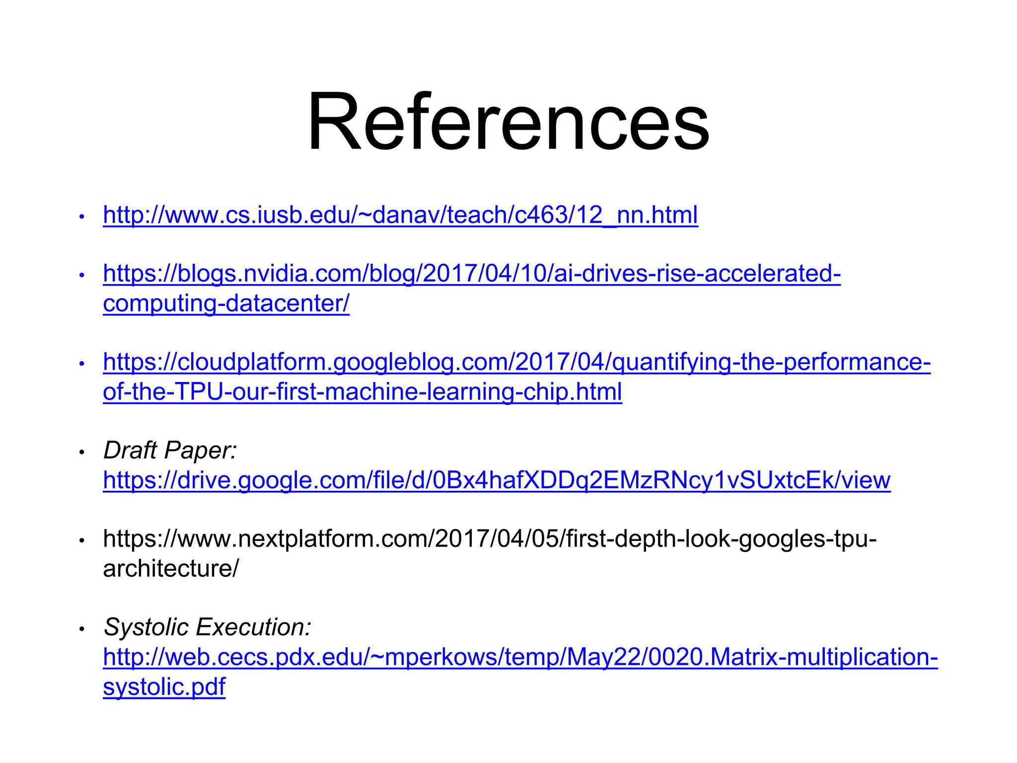 Tensor Processing Unit (TPU) | PPTX