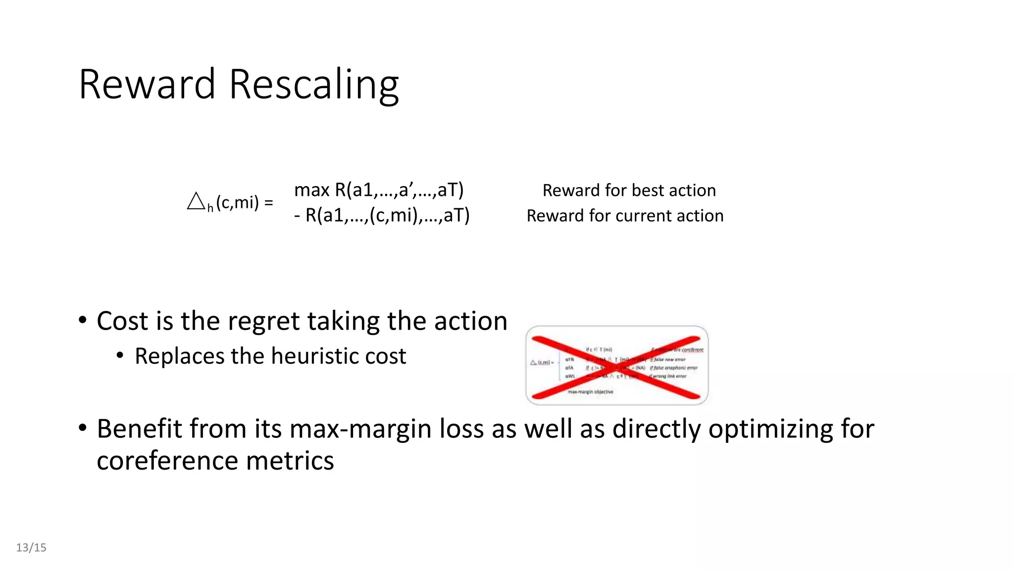 Reinforcement learning for NLP coreference | PPT