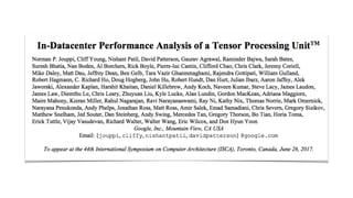 Slides for In-Datacenter Performance Analysis of a Tensor Processing ...