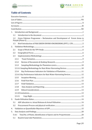 Third Party Validation Study Report - Green Pakistan Programme | PDF