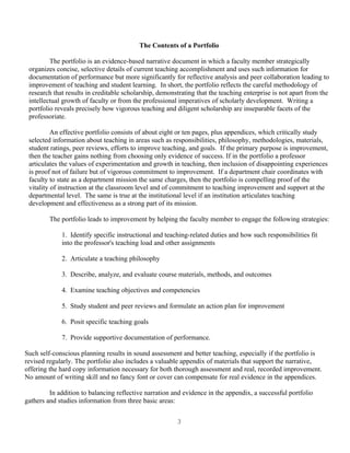 The Teaching Portfolio: Reflective Practice for Improvement and ...