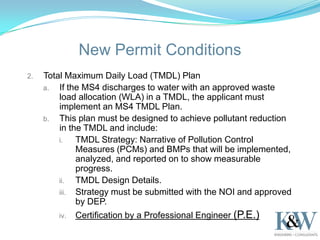 MS4 Permits - Get Ready for the Next Round | PPTX