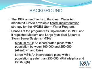 MS4 Permits - Get Ready for the Next Round | PPTX