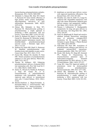 Gene Transfer Enhancement by Alkylcarboxylation of Poly(propylenimine ...