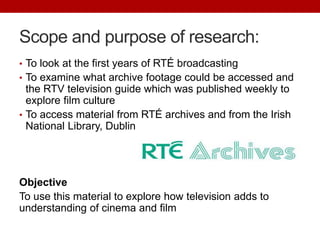 film and television fragments from the rte archive | PDF