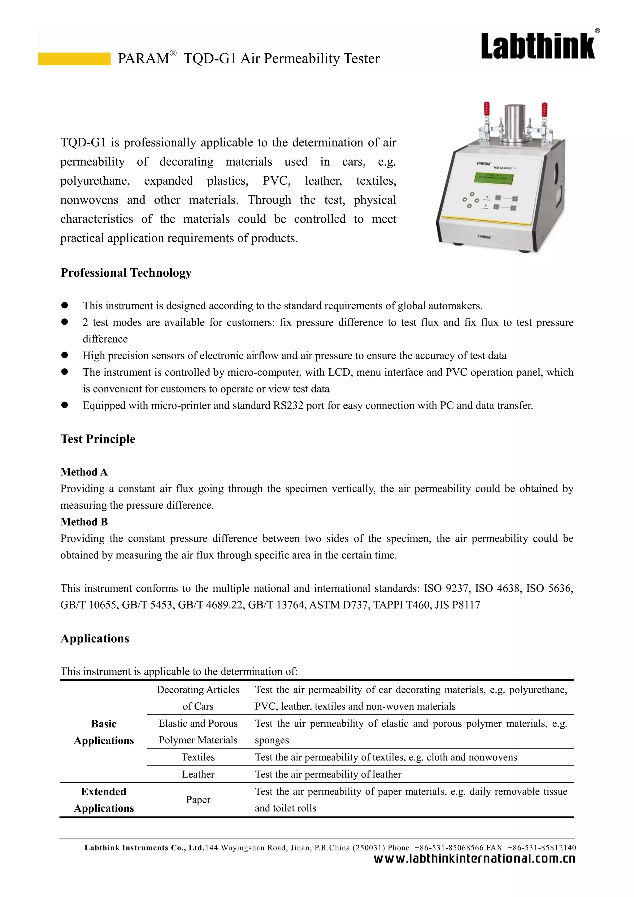 TQD-G1-Air-Permeability-Tester | PDF