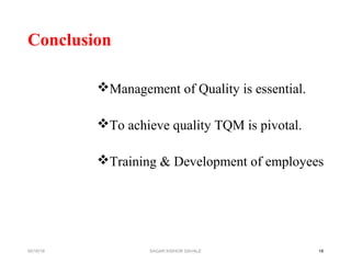 TOTAL QUALITY MANAGEMENT (TQM) | PPT