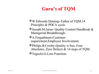 TOTAL QUALITY MANAGEMENT (TQM) | PPT
