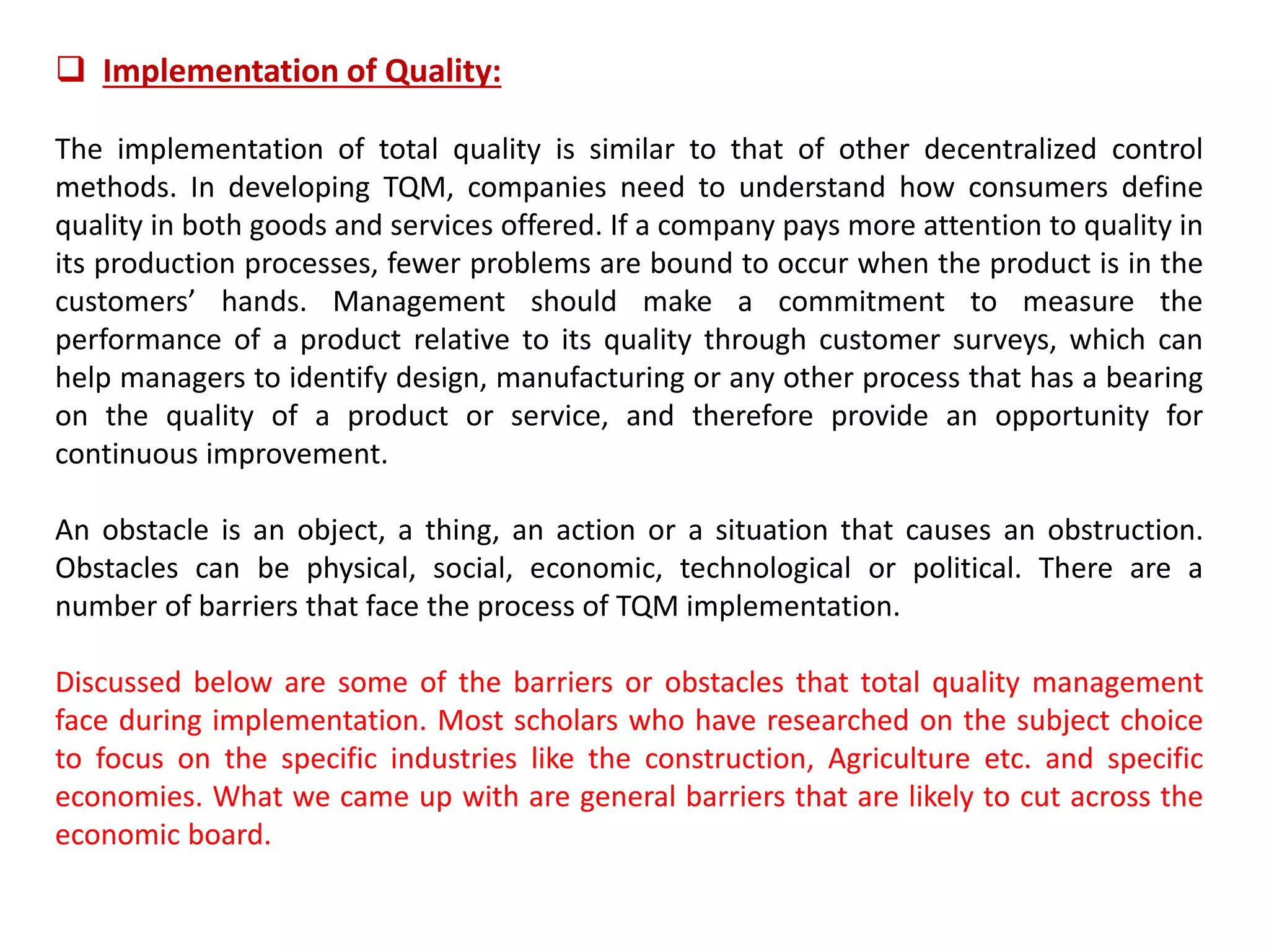Total Quality Management (TQM) | PPTX