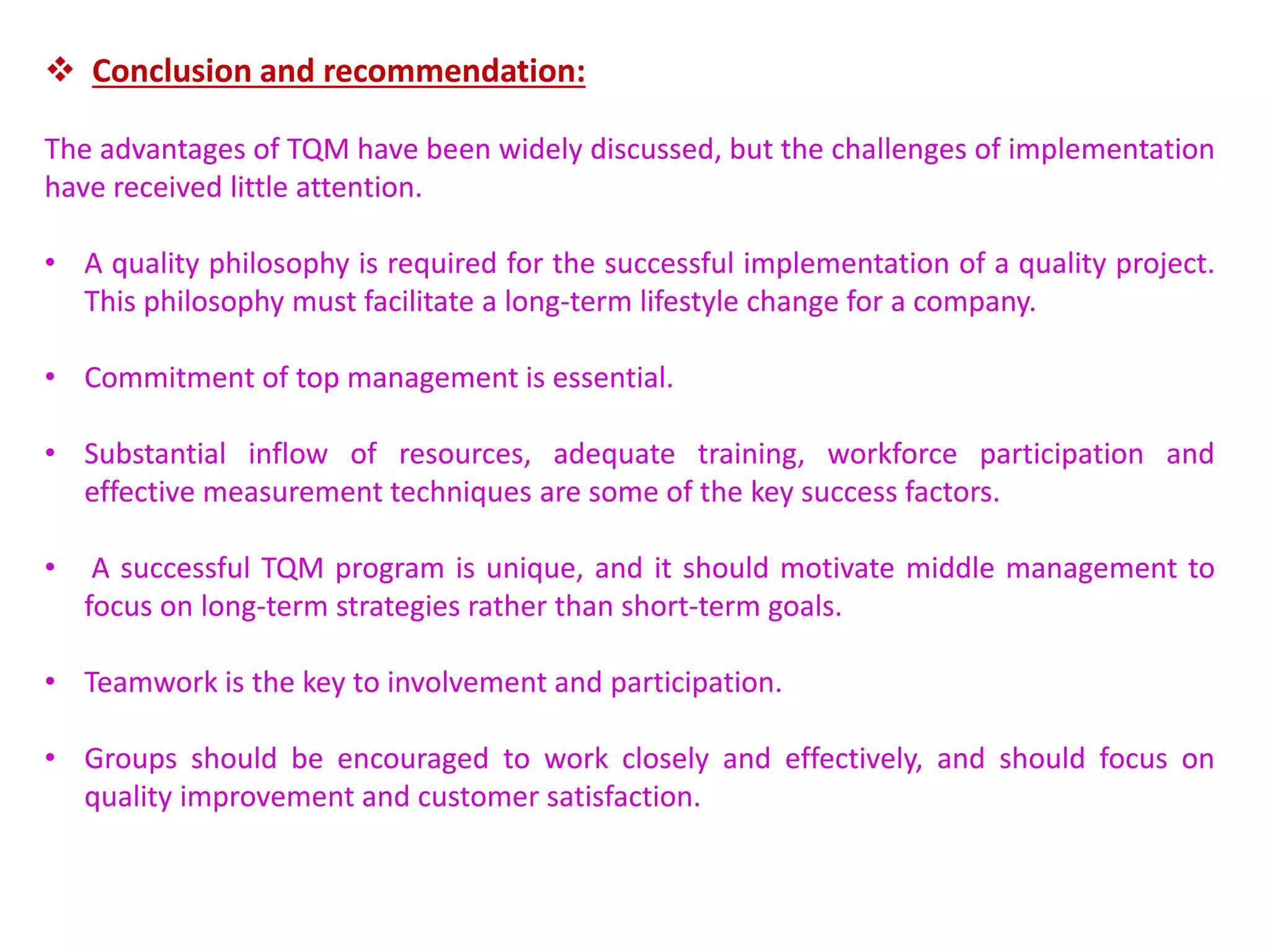 Total Quality Management (TQM) | PPTX