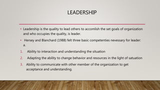 Importance of Leadership in Total Quality Mangement | PPTX