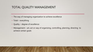 Total Quality Management in Engineering economics | PPT