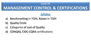 Introduction to TQM | PPTX | Civil Engineering Industry | Industries