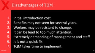 concept of total quality management (TQM). | PPTX