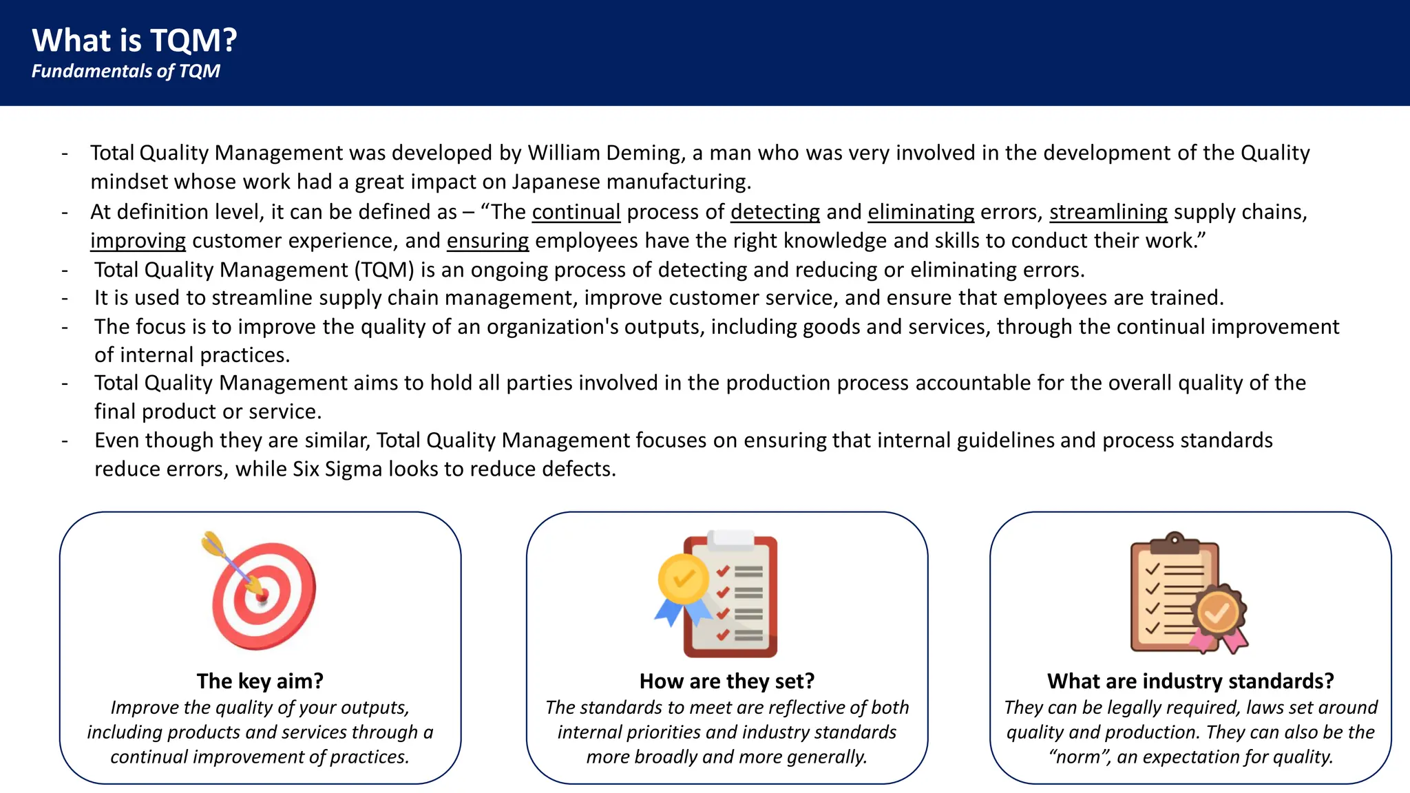TQM (Total Quality Management) material Lean manufacturing | PDF