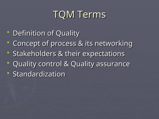 Presentation on total quality management | PPT