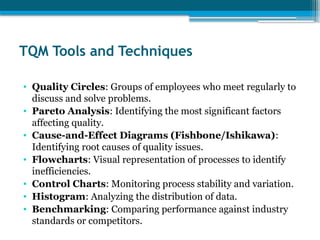 Total Quality Management: It is a management tool | PPT