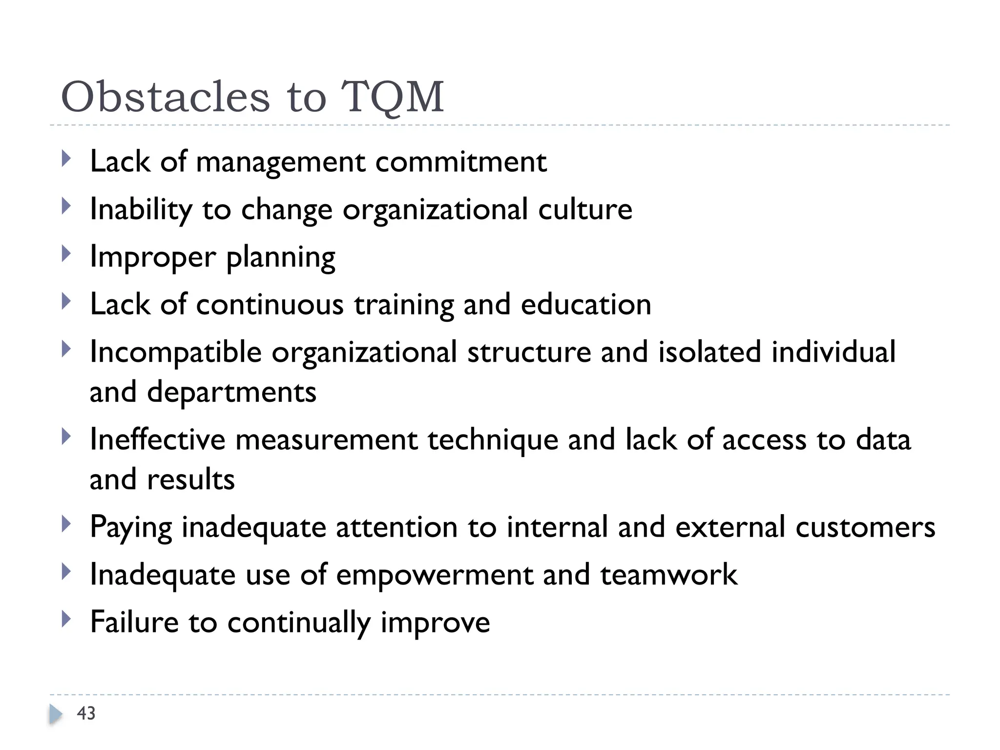 TOTAL QUALITY MANAGEMENT TOTAL QUALITY MANAGEMENT | PPTX