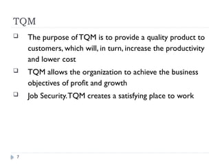 TOTAL QUALITY MANAGEMENT TOTAL QUALITY MANAGEMENT | PPT