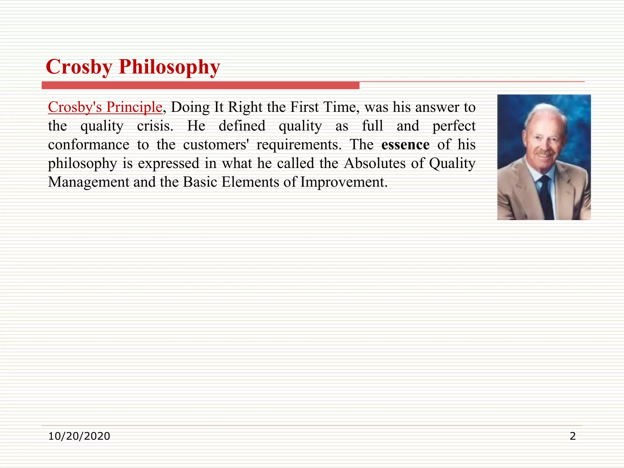 TQM - Crosby's Principle Philosophy (14 Points) | PDF