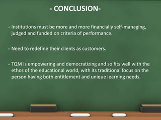 Total Quality Management in Education | PPTX