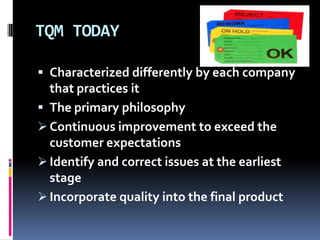 TQM- History, Evolution & Growth | PPTX