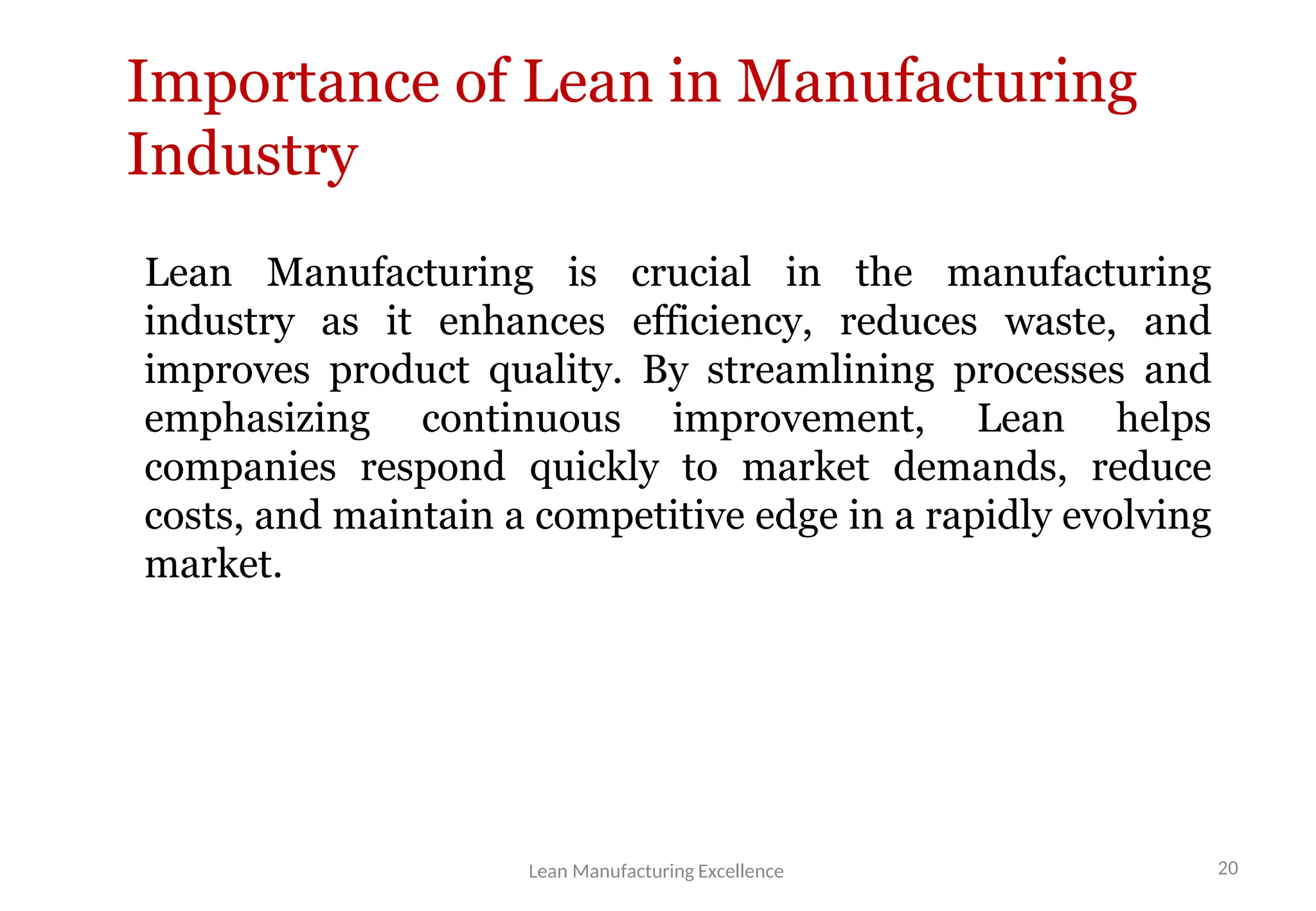 Lean Manufacturing PPT | Lean Management PPT | PPTX