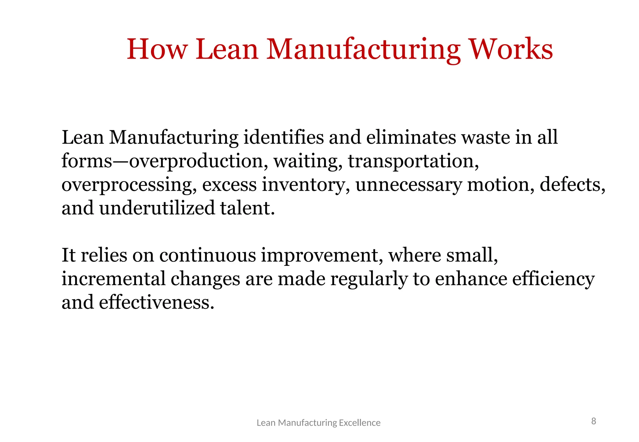Lean Manufacturing PPT | Lean Management PPT | PPTX