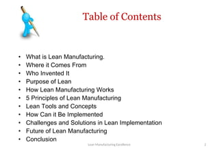 Lean Manufacturing PPT | Lean Management PPT | PPTX | Manufacturing ...