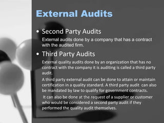 Tqm quality audit | PPTX