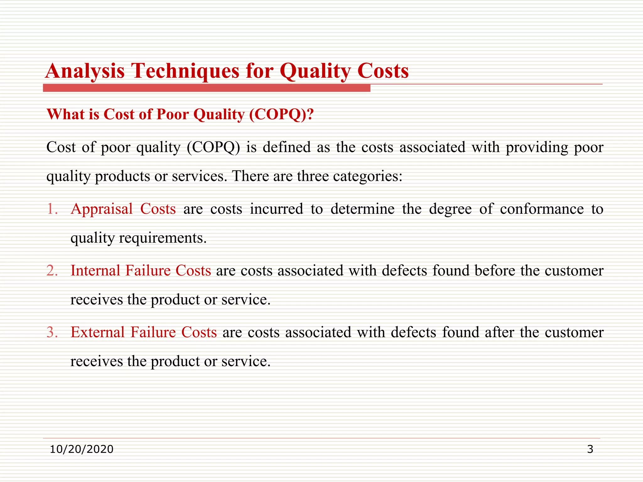 TQM - Quality Costs | PDF
