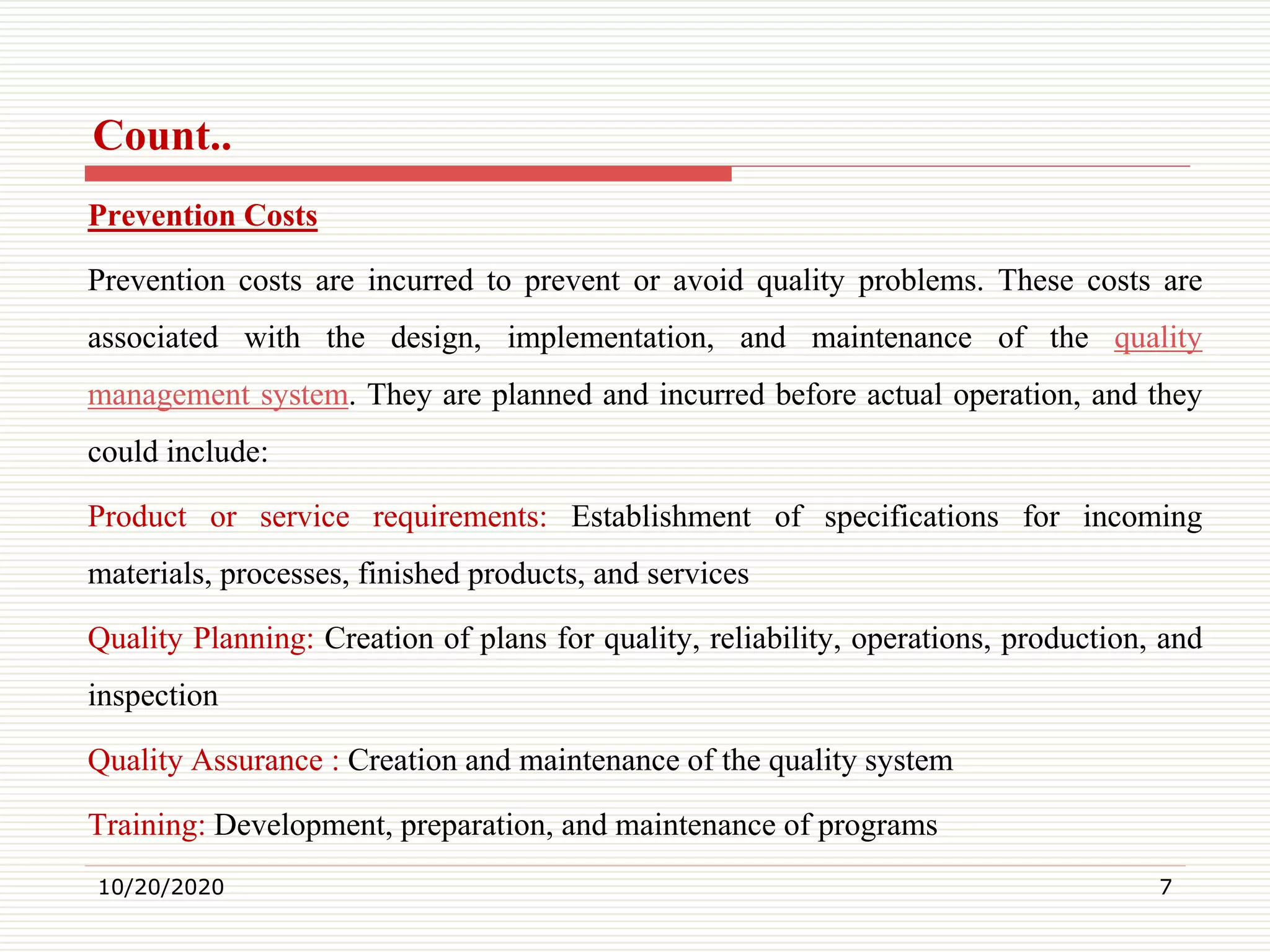 TQM - Quality Costs | PDF