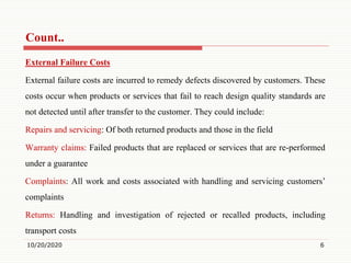 TQM - Quality Costs | PDF