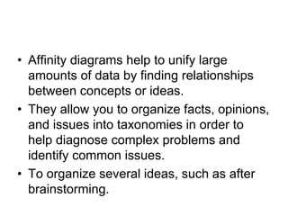 New Quality Tools in total quality management | PPT