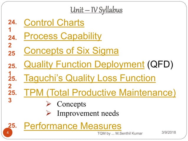 Tqm unit 4 | PPTX