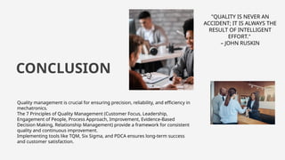 Principle of quality in management in subject total quality management ...