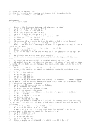 Tq mathematics | TXT