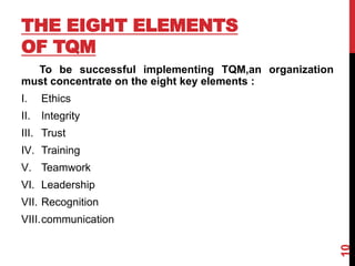 Total quality management (TQM) | PPTX