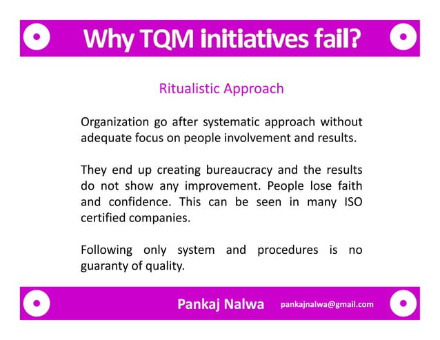 Why TQM fails? | PDF