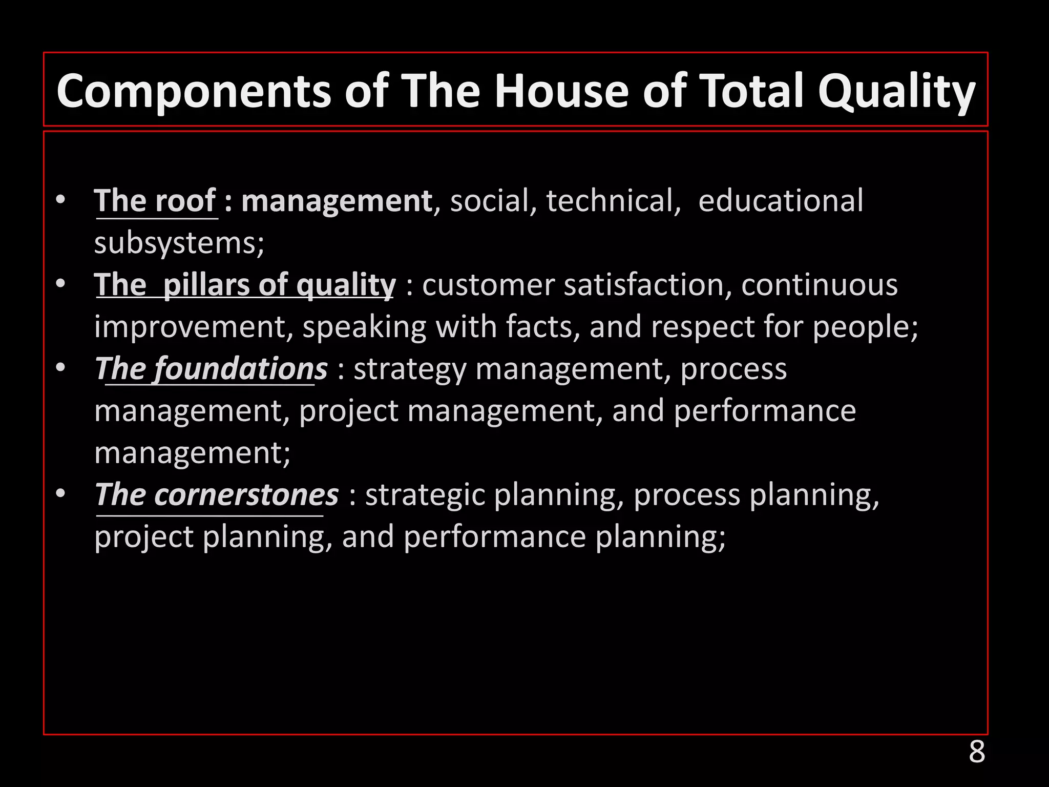 Quality and Pillars of quality | PPTX