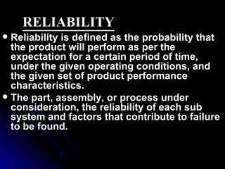 FAILURE MODE EFFECT ANALYSIS | PPT