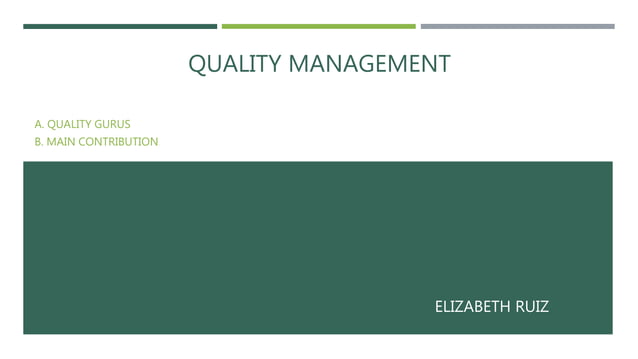 Total Quality Management GURUS | PPTX