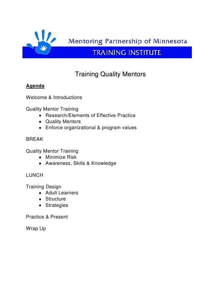 Training Quality Mentors - handouts
