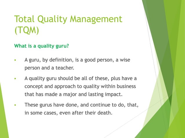 Total Quality Management | PPT