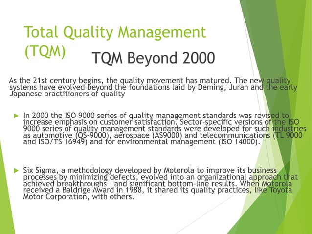 Total Quality Management | PPT