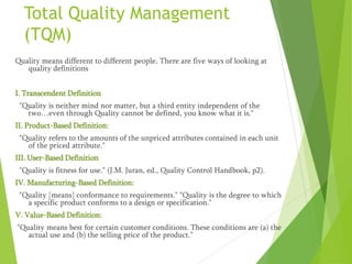 Total Quality Management | PPT
