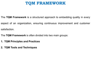 TOTAL QUALITY MANAGEMENT (TQM) INTRODUCTION | PPTX