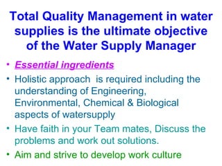 Tqm In Water Works | PPT