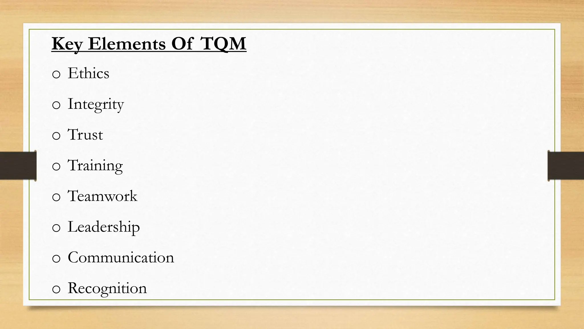 TOTAL QUALITY MANAGEMENT IN QUALITY MANAGEMENT SYSTEM - TQM | PPTX