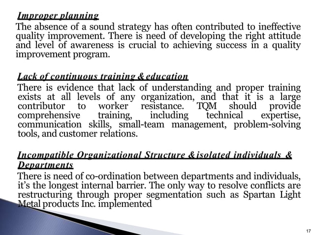 Total Quality Management lecture 1 | PPTX | Business | Business and Finance